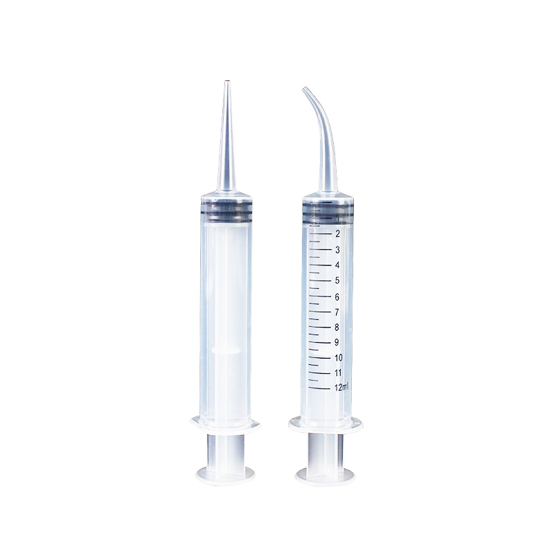 Dental Irrigation Syringe with Curved Tip – Disposable Oral Rinse ...
